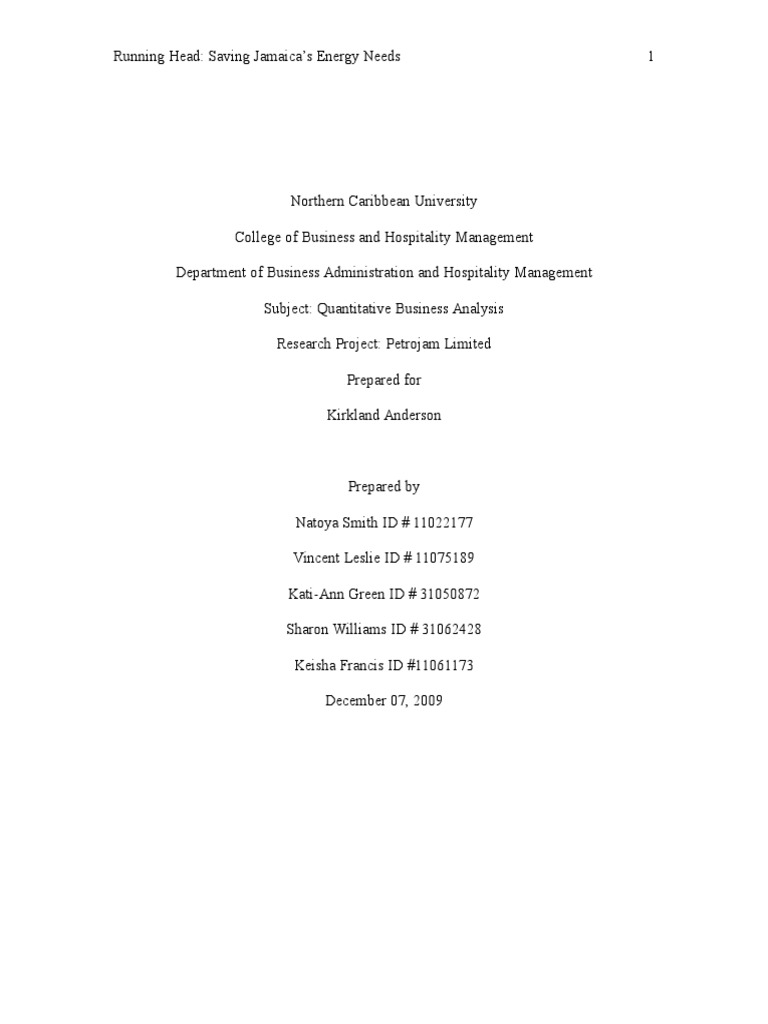 Overview of Petrojam Limited's Operations | PDF | Gasoline | Fuel Oil