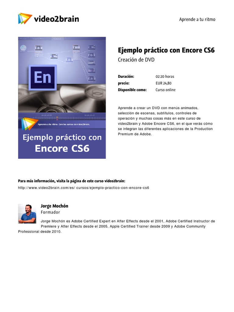 Curso DVD con Adobe Encore CS6 | PDF
