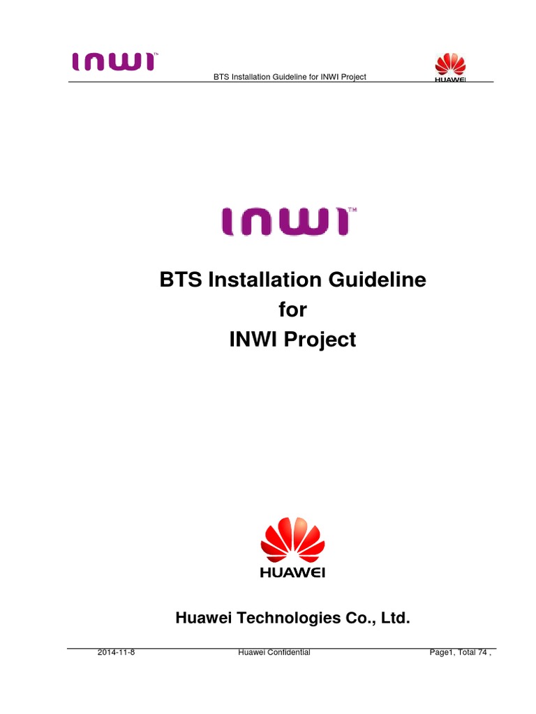 BTS Installation Guideline For INWI Project-V1 8 | PDF | Electrical ...