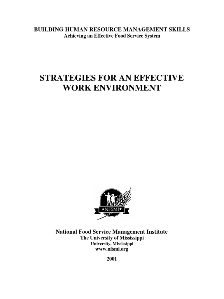 Strategies For An Effective Work Environment: Building Human Resource ...