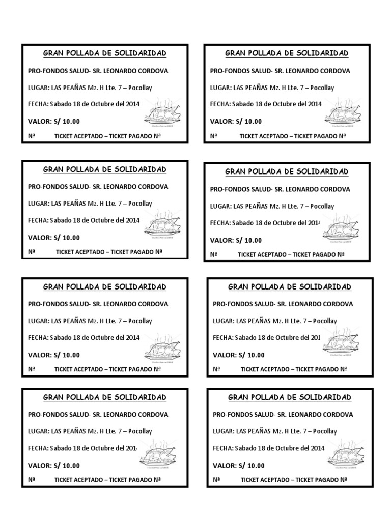 Ticket Pollada | PDF