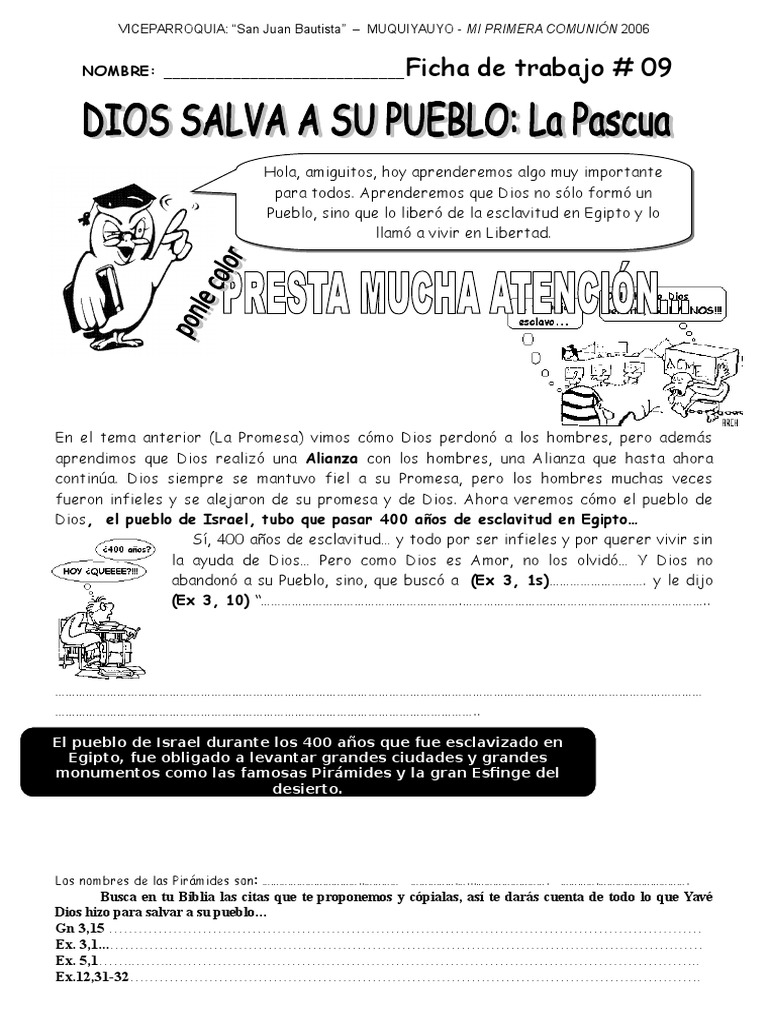 FICHA 9 La Pascua | PDF | Misa (liturgia) | Pascua de Resurrección