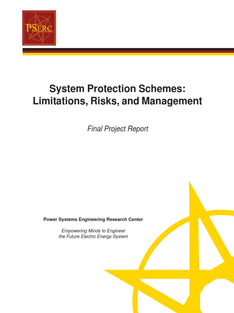 System Protection Schemes Limitations, Risks, and Management | PDF