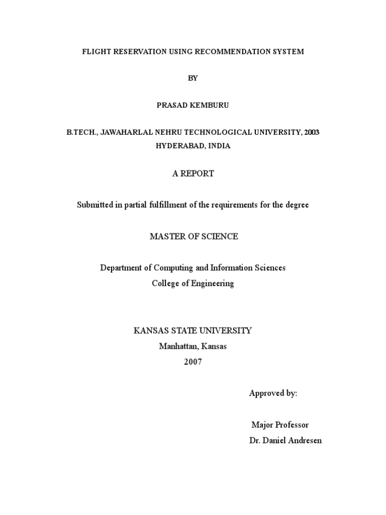 Flight Reservation Using Recommendation System | PDF | Java Script ...