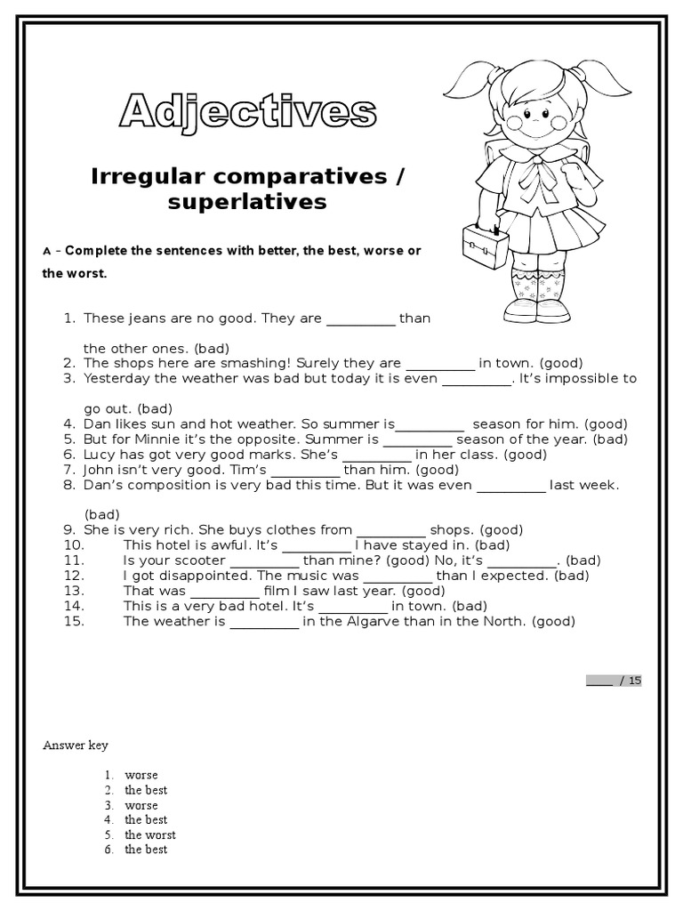 Irregular Comparatives and Superlatives | PDF