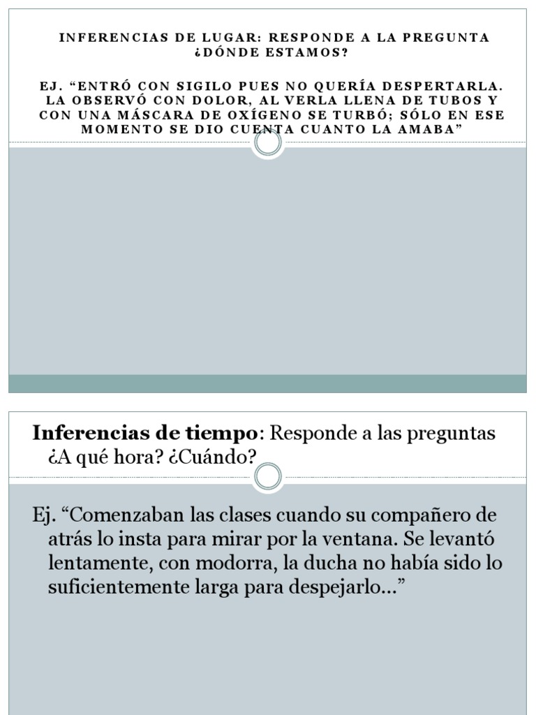 Inferencias en la Narrativa: Ejemplos Clave | PDF