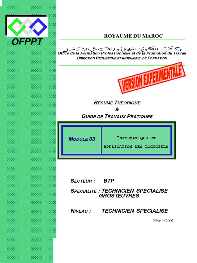 m03 - Informatique Et Application de Logiciels Btp-Tsgo PDF | PDF ...