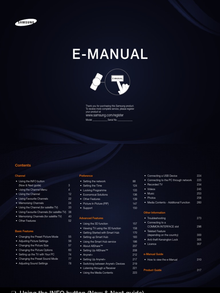 Samsung UE-40D6000 User Manual | PDF | Ip Address | Computer Network