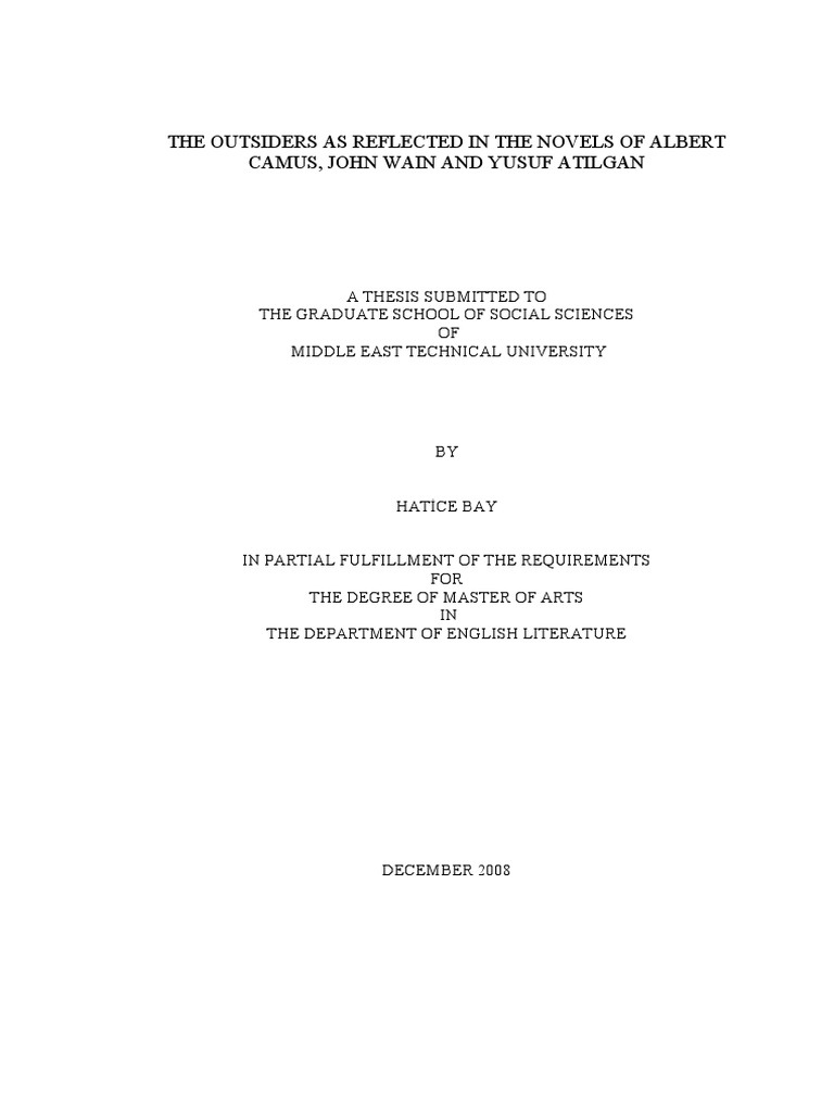 The Outsider | PDF | Unconscious Mind | Sigmund Freud