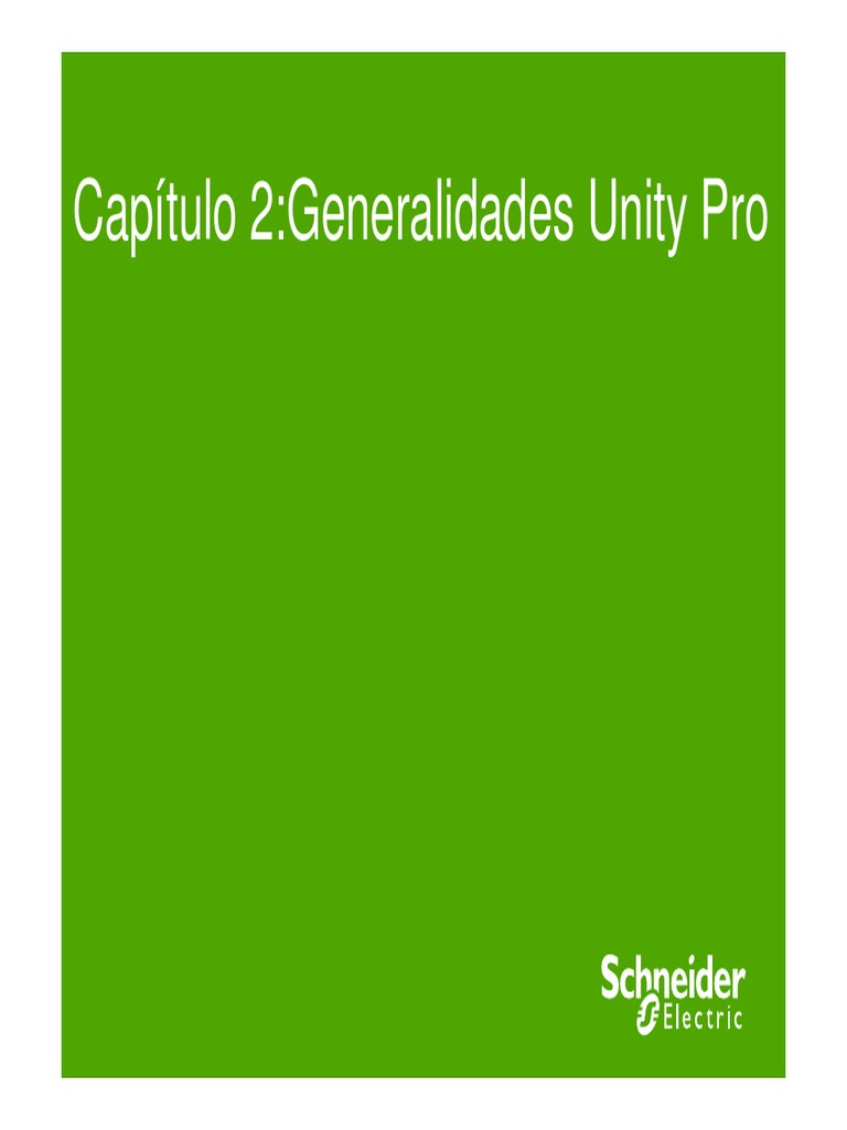 Capitulo 2. Unity Pro PDF | PDF | Poco | Programa de computadora