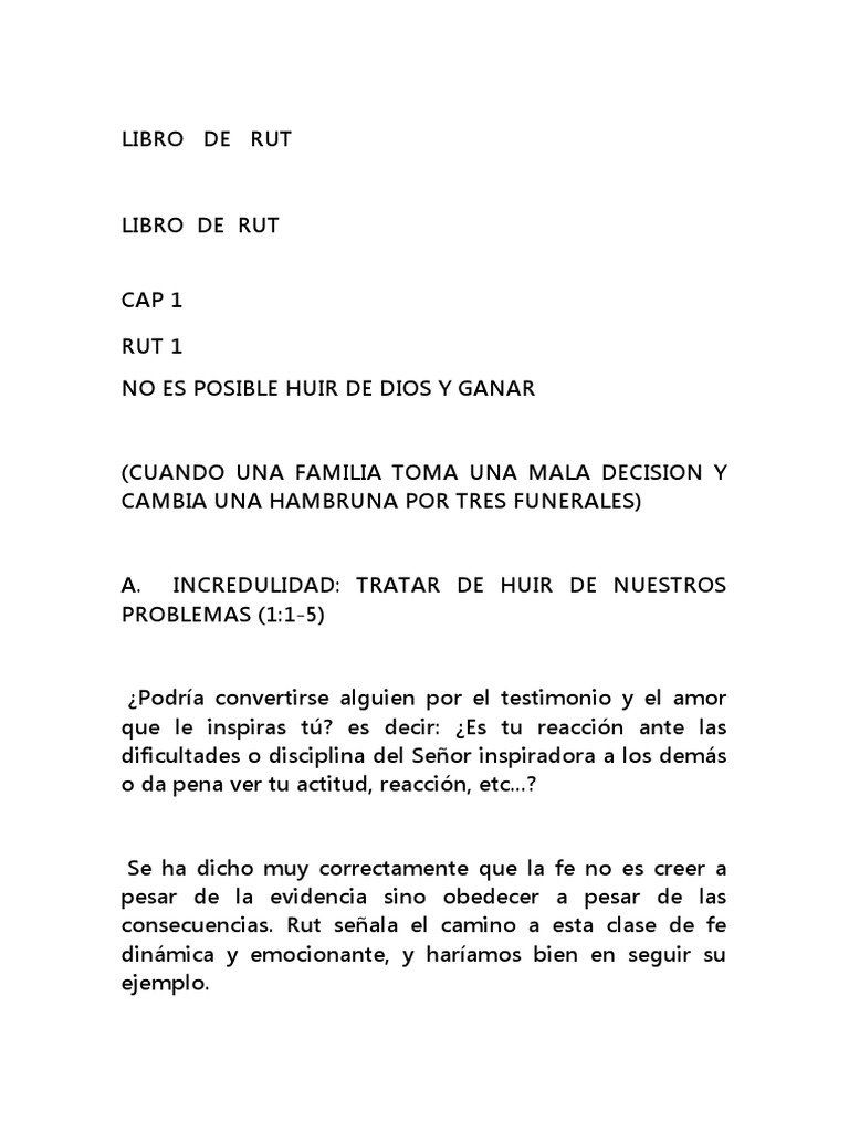 Estudio Del Libro de Rut | Libro de rut | Fe