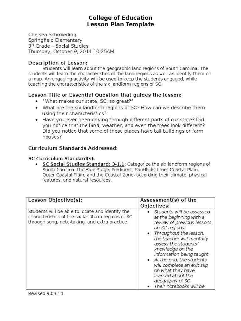 Ss Lesson Plan | PDF | Lesson Plan | Educational Assessment