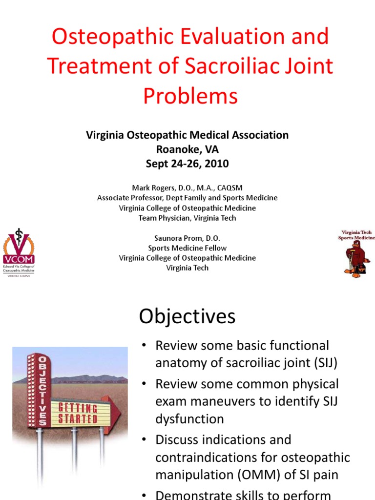 Osteopathic Assessment of SI Joint Dysfunction | PDF | Anatomical Terms ...