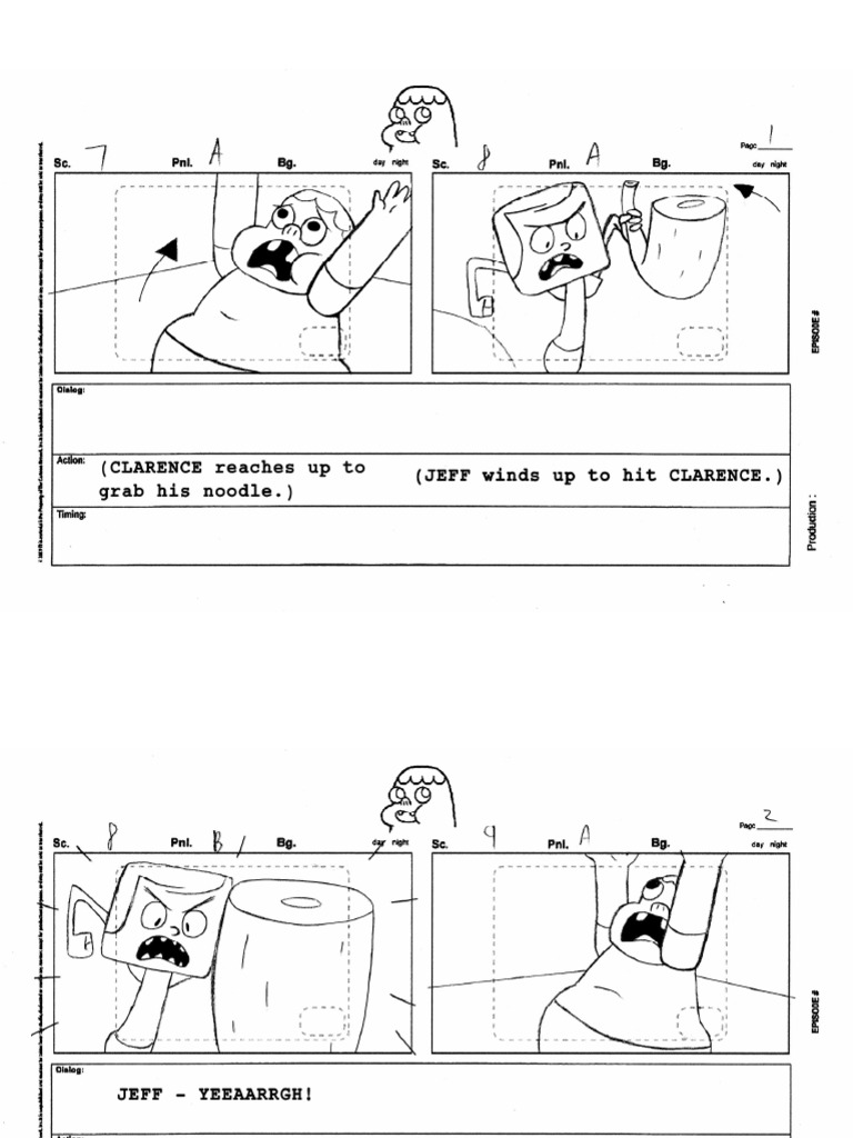 Clarence Storyboard Test - Cleaned-Up Storyboards | PDF