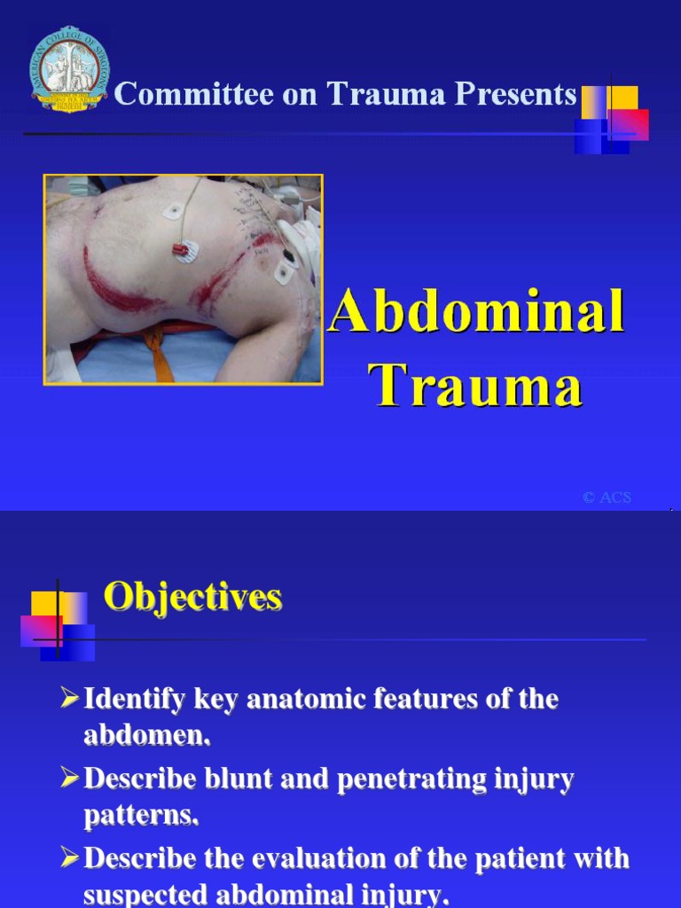 Abdominal Trauma: Assessment and Management | PDF | Major Trauma ...