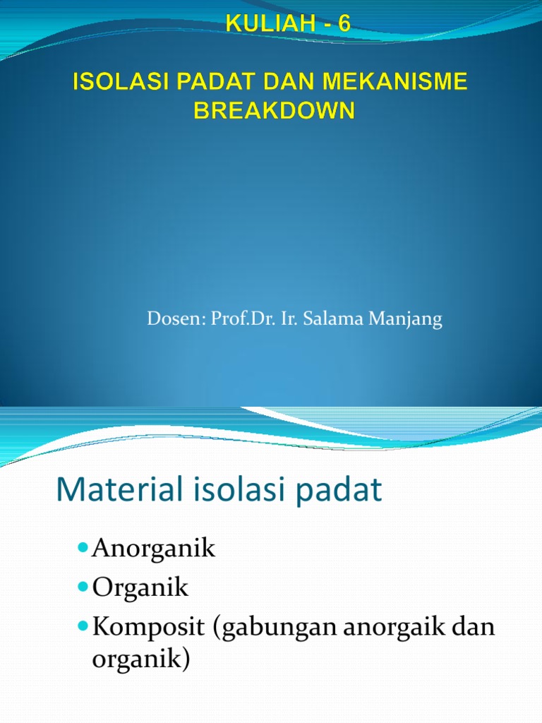 Kuliah-6 Isolasi Padat | PDF