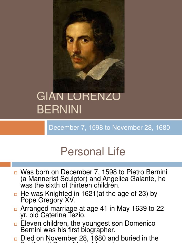 Gian Lorenzo Bernini - Art Class | PDF | Sculpture | Pope