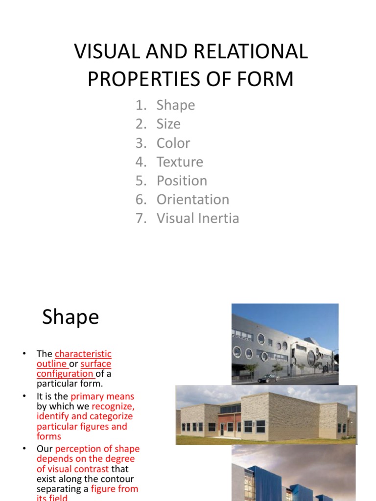 Visual Properties of Architectural Form | PDF | Art