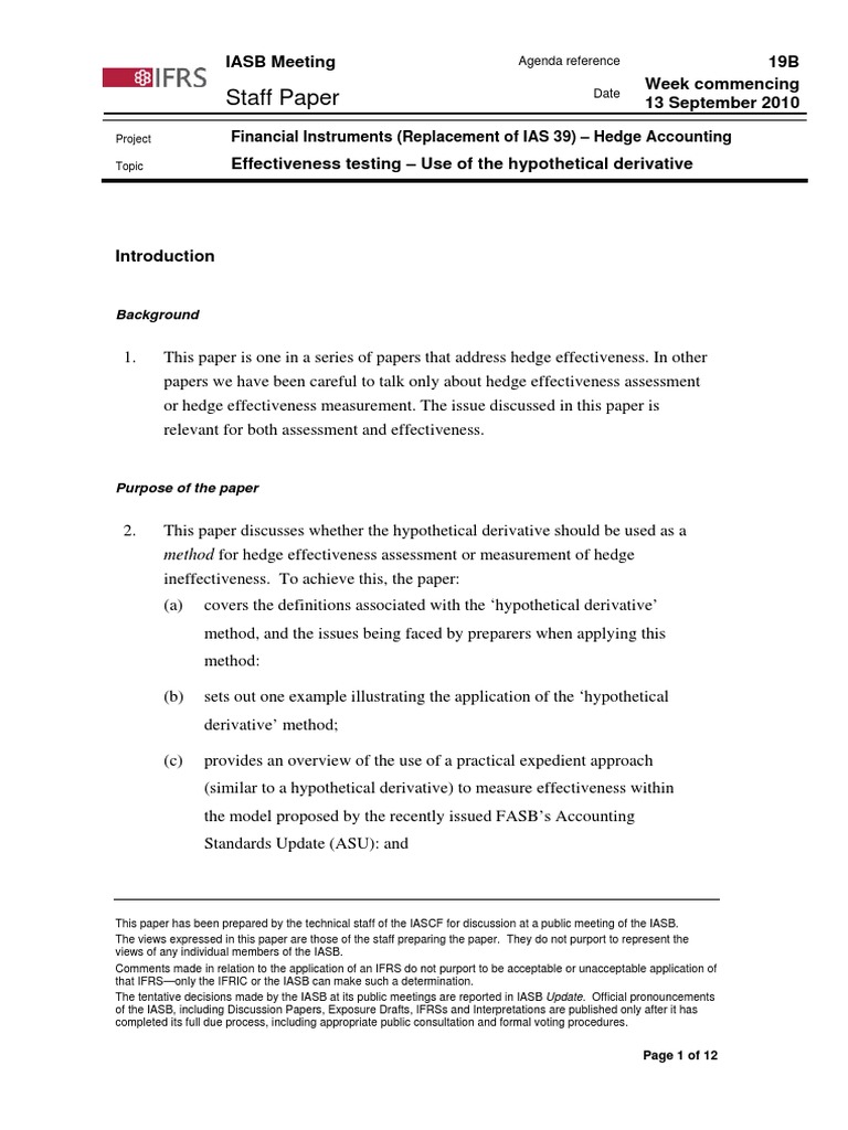 IFRS Metodo Del Derivado Hipotetico | PDF | Swap (Finance) | Derivative ...