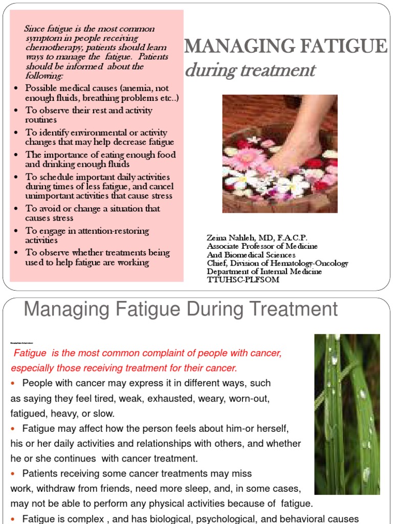 Managing Fatigue | PDF | Wellness