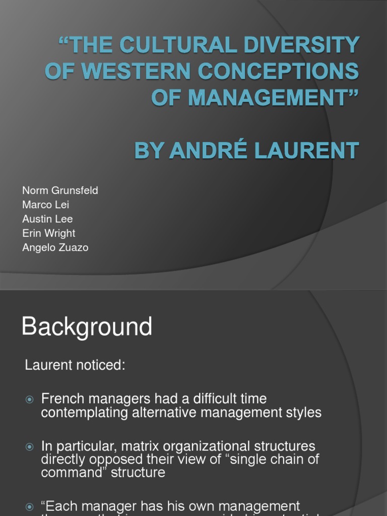 The Cultural Diversity of Western Conceptions of Management | PDF ...