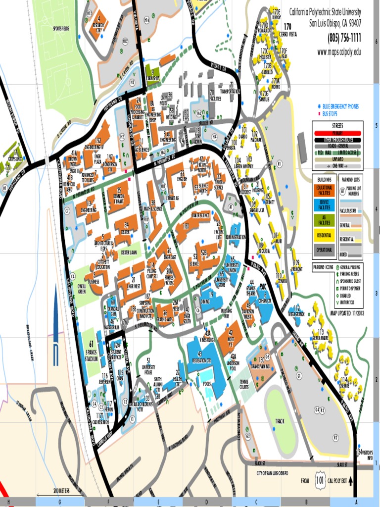 Cal Poly San Luis Obispo Campus Map | PDF | Leisure