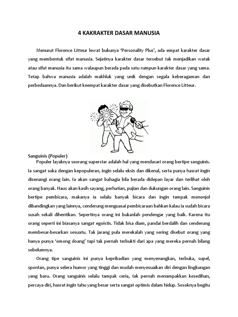 4 Karakter Dasar Manusia | PDF | Pengembangan Diri | Kesehatan Holistik