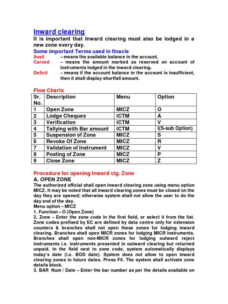 13 B- Inward Clearing17062009 | Debits And Credits | Cheque