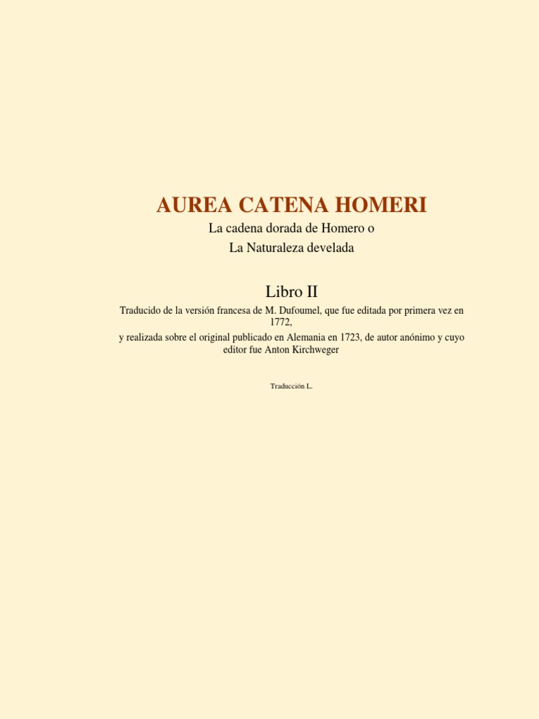 La Cadena de Oro de Homero 2 | PDF