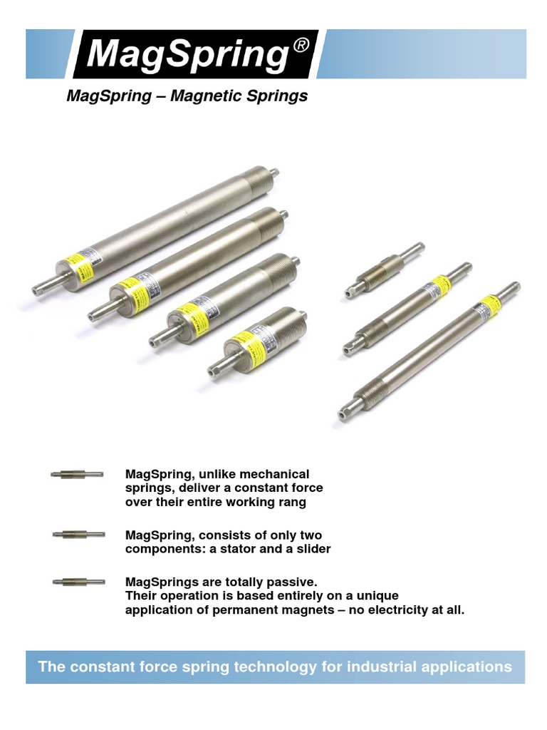 Magnetic Springs: Constant Force Solutions | PDF | Magnet | Force