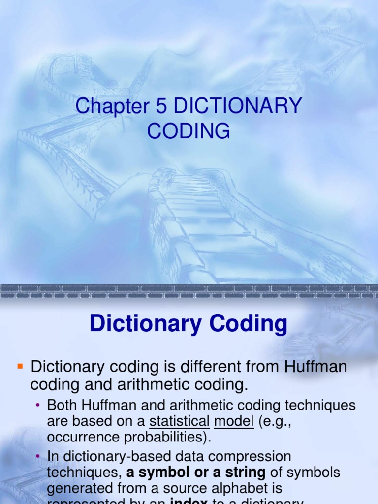 Ch5 Dictionary Coding | PDF | Data Compression | Code