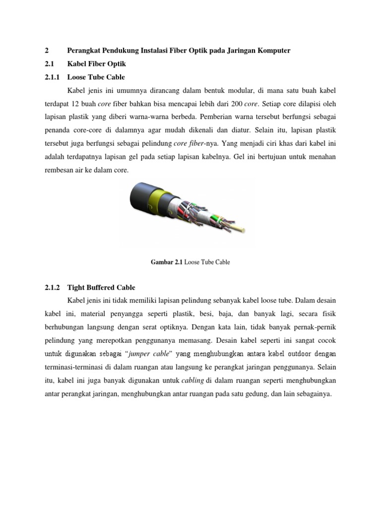 Perangkat Fiber Optik untuk Jaringan Komputer | PDF