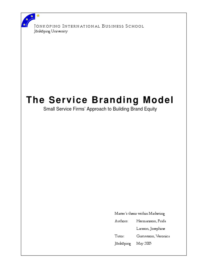 The Service Branding Model: J I B S | PDF | Brand | Small Business