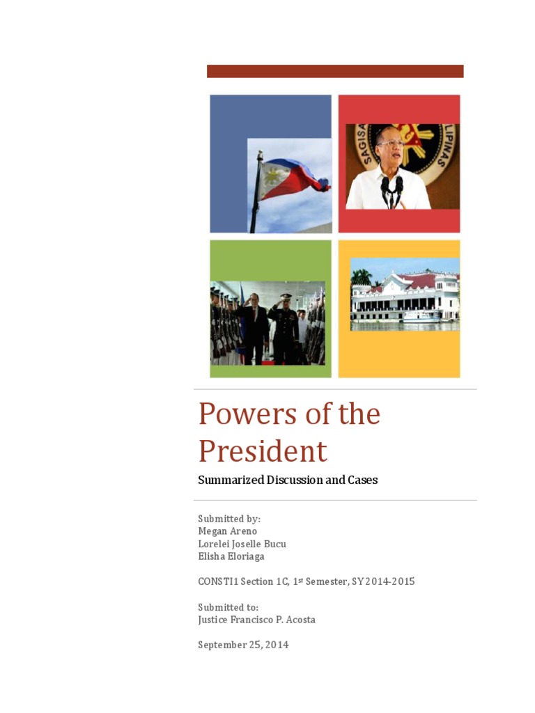 Powers of The President - Handout | PDF | Pardon | Habeas Corpus