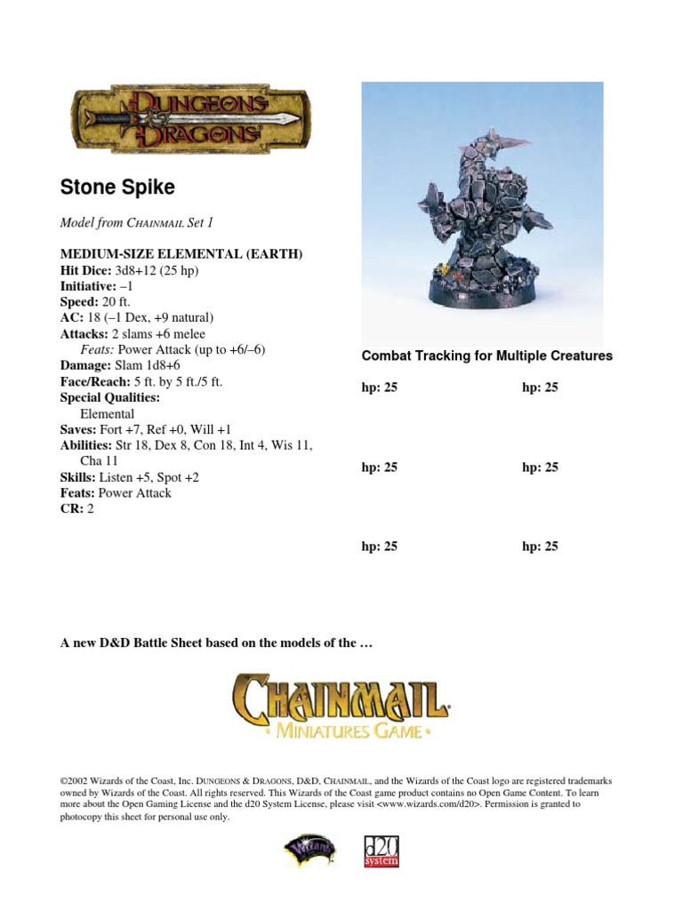 Stone Spike: Model From C Set 1 | PDF