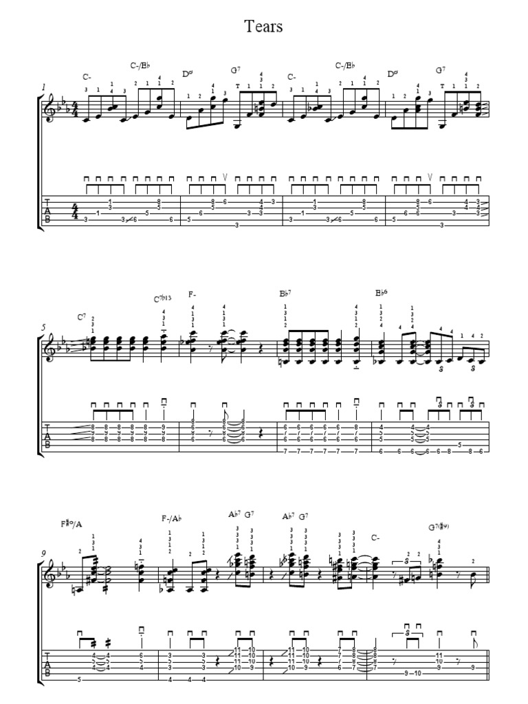 Tears - Complete | PDF | Musical Techniques | Musical Compositions