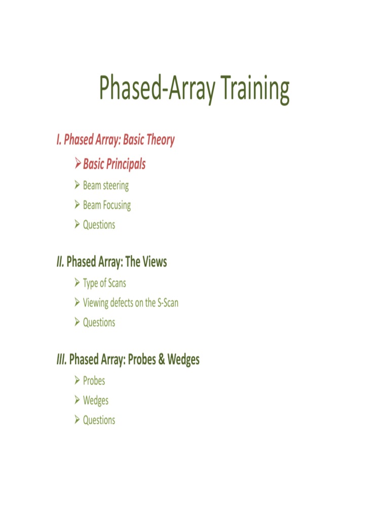 2010 Phased Array Training Part 01 Basic Theory | PDF | Sampling ...
