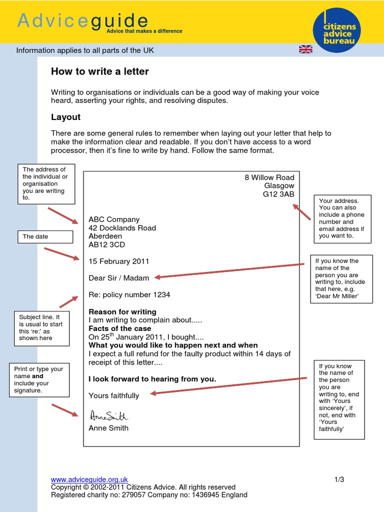 How To Write A Letter: Layout | PDF | Cheque | Business