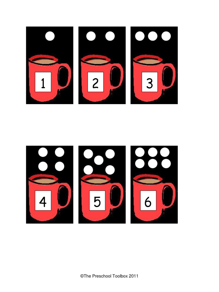 Cocoa and Marshmallows Play Dough Counting Mats | PDF