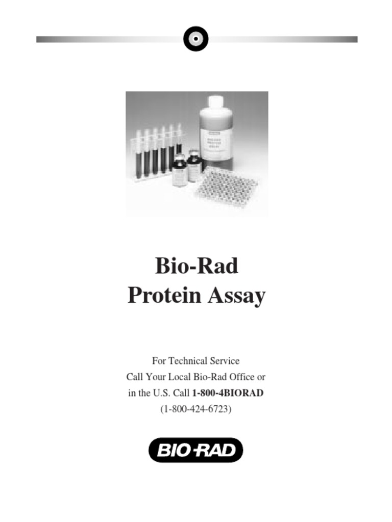 Instruction Manual, Bio-Rad Protein Assay, Rev C | Personal Protective ...