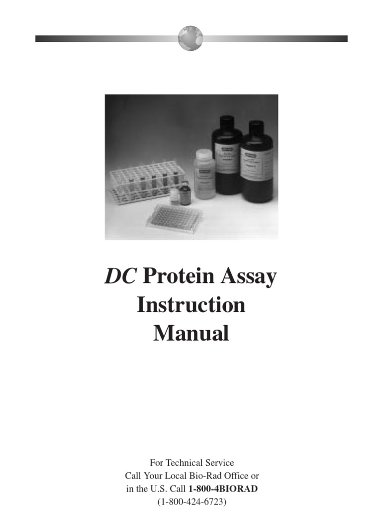 Instruction Manual, DC Protein Assay | PDF | Sodium | Laboratories