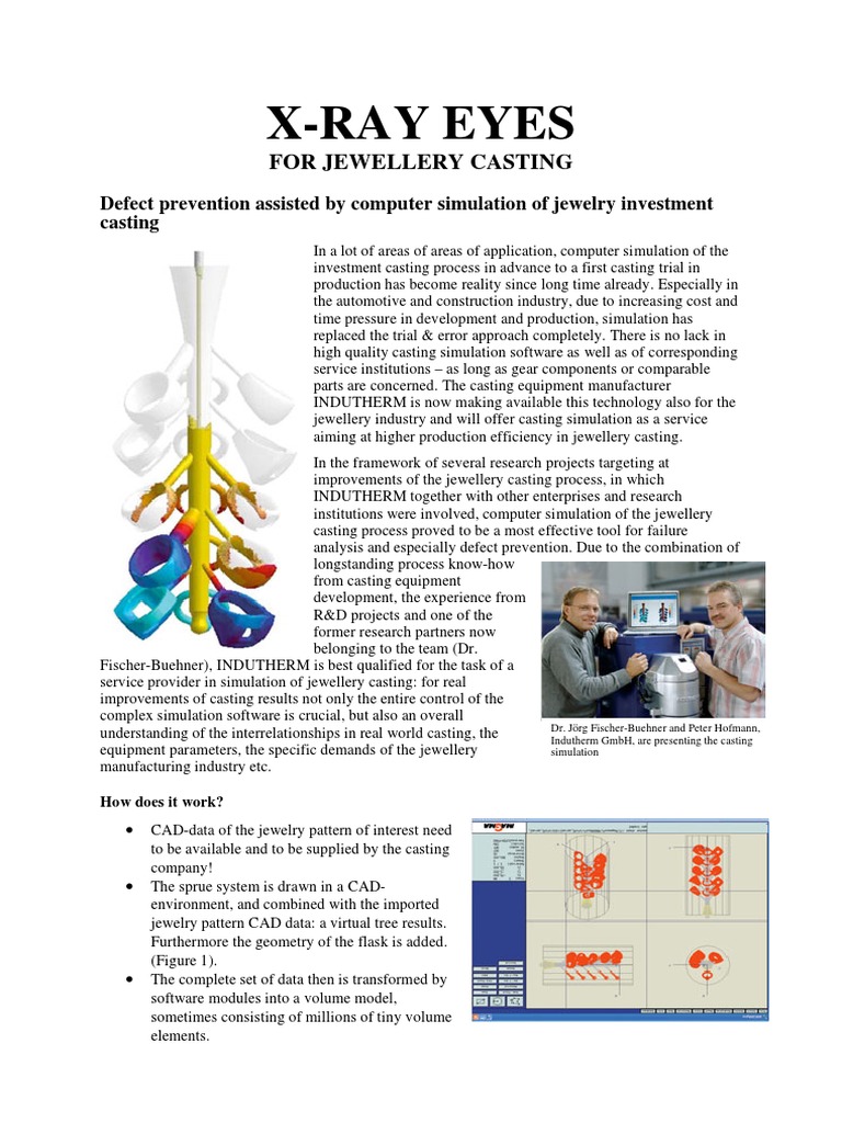 X Ray of Casting | PDF | Simulation | Casting (Metalworking)