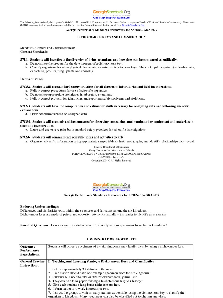 Kingdom Classification Practice | PDF | Cell (Biology) | Nature