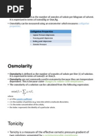 Understanding Osmolality vs. Osmolarity | PDF | Osmosis | Melting Point