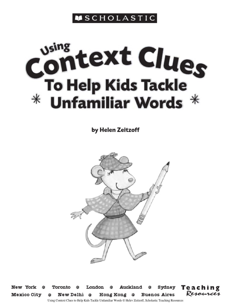 Using Context Clues To Help Kids Tackle Unfamiliar Words | PDF | Adverb ...