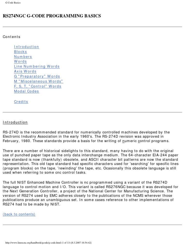 G CODE Manual Basic | PDF | String (Computer Science) | Numerical Control