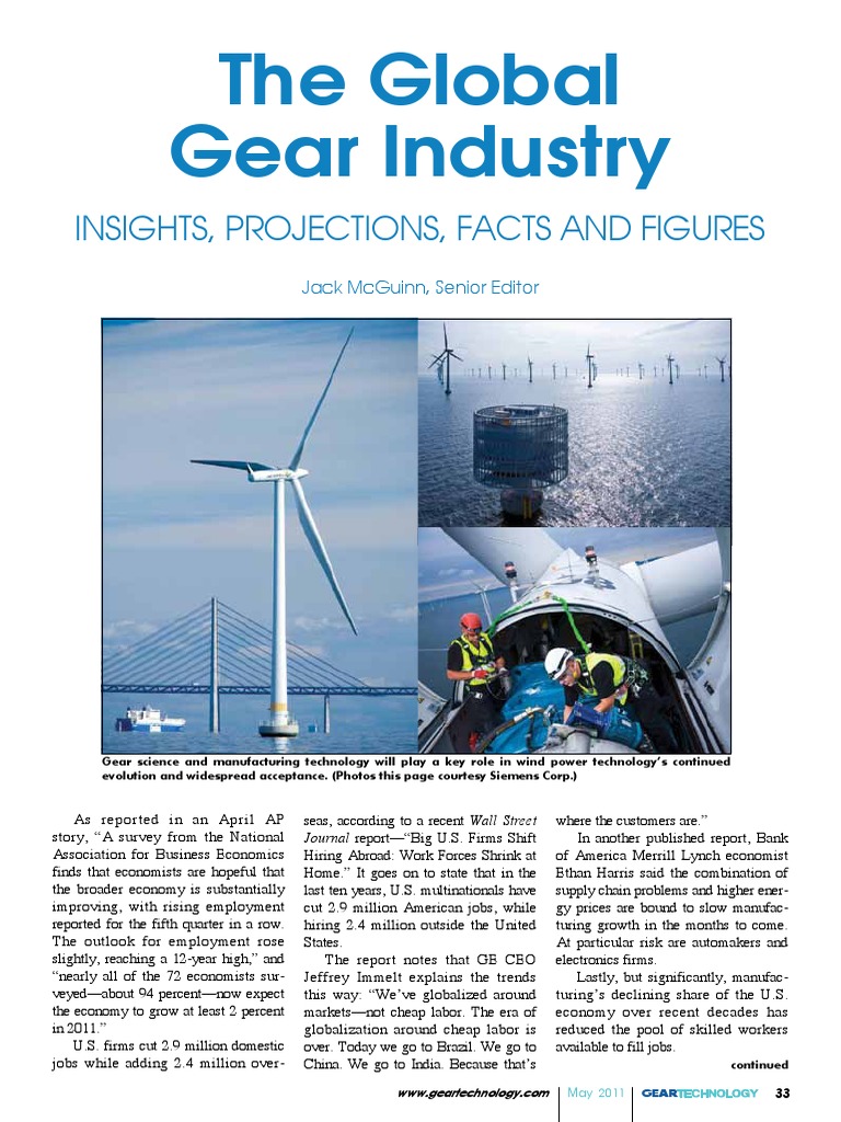 The Global Gear Industry: Insights, Projections, Facts and Figures ...