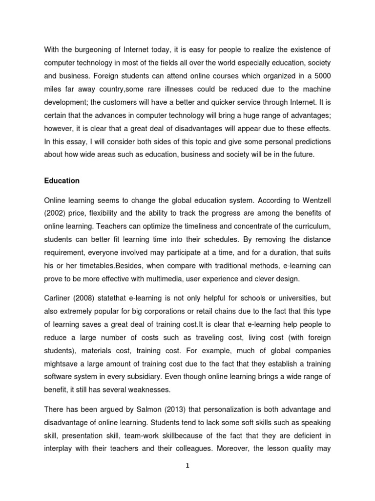 Long Essay Computer Technology (John) | PDF | Educational Technology ...