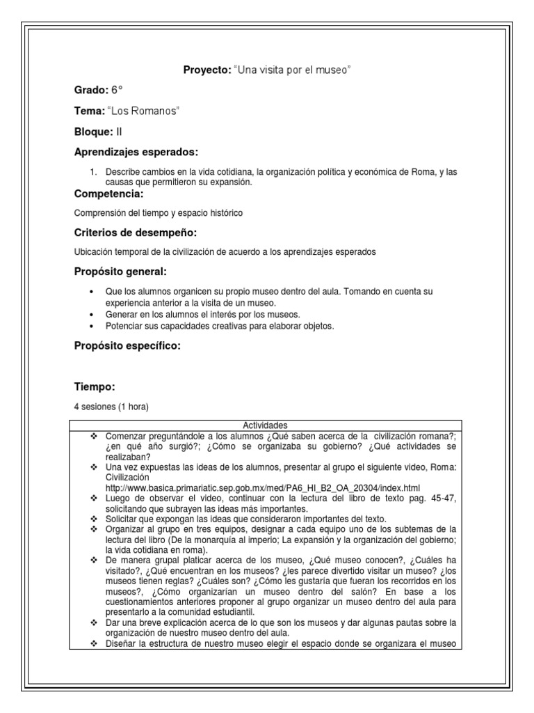 Proyecto Museo | PDF | Museo | Roma