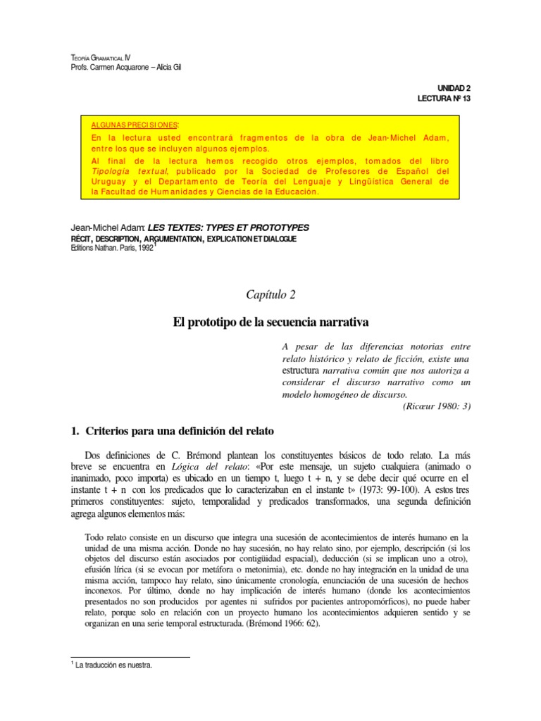Jean-Michel Adam: LES TEXTES: TYPES ET PROTOTYPES RÉCIT, DESCRIPTION ...